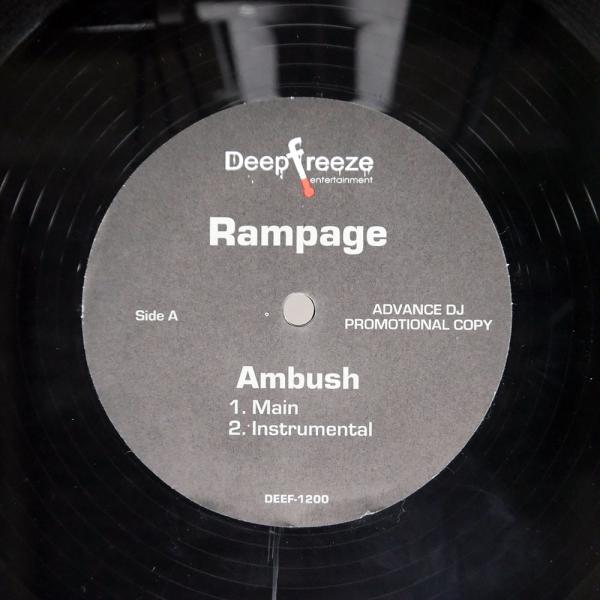 アーティスト：RAMPAGEタイトル：AMBUSH / FLIP ITレーベル：DEEP FREEZE DEEF1200ジャケット：E-盤：E-帯：NONEFMT：12枚数：1JAN：コメント：US盤  2007. US PRESS / 1...