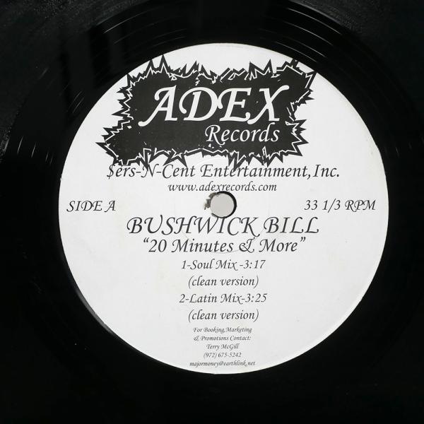 アーティスト：BUSHWICK BILLタイトル：20 MINUTES &amp; MOREレーベル：ADEX NONEジャケット：VG+盤：VG+帯：NONEFMT：12枚数：1JAN：コメント：US盤 盤 盤に傷が多い為ジャンク扱いとさ...