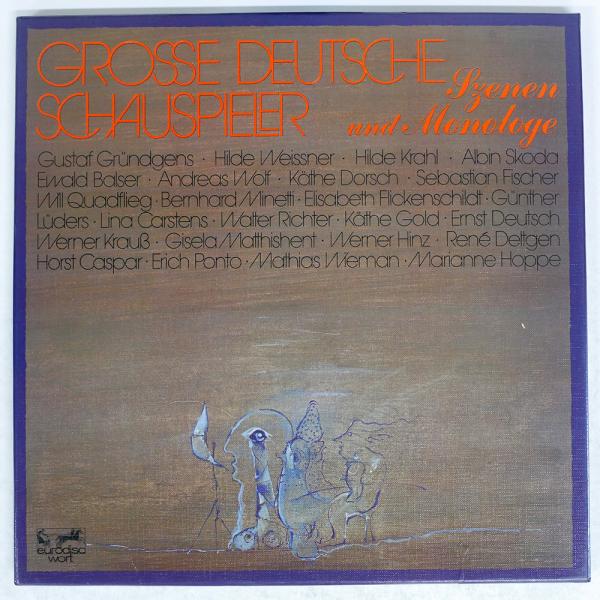 アーティスト：VAタイトル：GROE DEUTSCHE SCHAUSPIELER - SZENEN UND MONOLOGEレーベル：EURODISC 26345XFWジャケット：E-盤：E,E,E-帯：NONEFMT：LP枚数：3JAN：...
