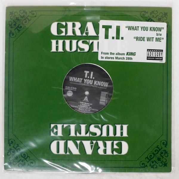 アーティスト：T.I.タイトル：WHAT YOU KNOW / RIDE WIT MEレーベル：ATLANTIC 094251ジャケット：E-盤：E-帯：NONEFMT：12枚数：1JAN：コメント：US盤 レビュー：