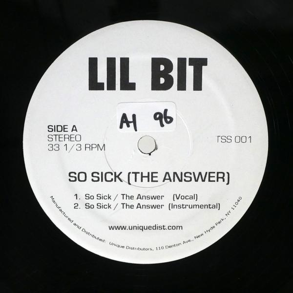 アーティスト：LIL' BITタイトル：SO SICK ( THE ANSWER )レーベル：UNIQUE DISTRIBUTORS TSS001ジャケット：E-,ST盤：E-,ST帯：NONEFMT：12枚数：1JAN：コメント：US盤レ...