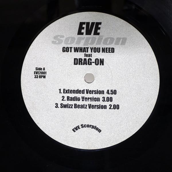 アーティスト：EVEタイトル：GOT WHAT YOU NEEDレーベル：NOT ON LABEL EVE2001ジャケット：NONE盤：E-帯：NONEFMT：12枚数：1JAN：コメント：US盤レビュー：