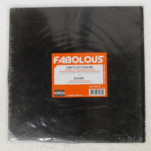 アーティスト：FABOLOUSタイトル：CAN'T LET YOU GO / DAMNレーベル：DESERT STORM 067428ジャケット：E-盤：VG+帯：NONEFMT：12枚数：1JAN：コメント：US盤レビュー：