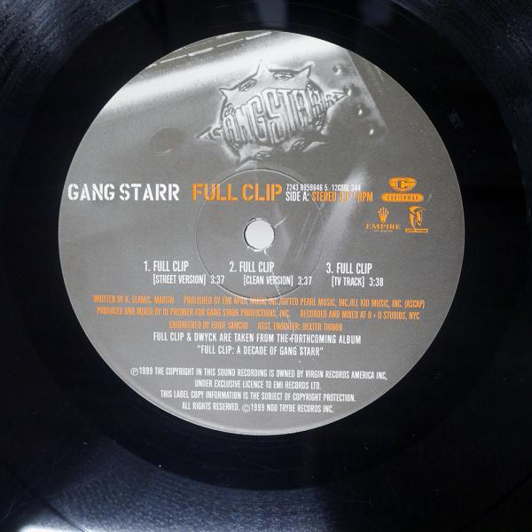 アーティスト：GANG STARRタイトル：FULL CLIP / DWYCKレーベル：NOO TRYBE 724389596465ジャケット：E-盤：VG帯：NONEFMT：12枚数：1JAN：コメント：UK盤 盤傷多い 盤キズレビュー：
