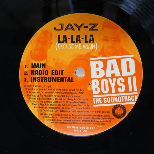 アーティスト：JAY-Zタイトル：LA-LA-LA (EXCUSE ME AGAIN) / PRETTY GIRL BULLSH*Tレーベル：BAD BOY ENTERTAINMENT UNIR210091ジャケット：NONE盤：VG+帯：...