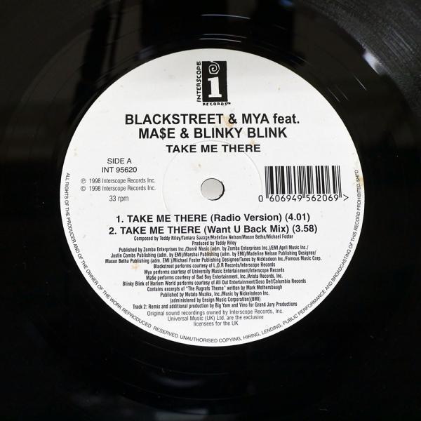アーティスト：BLACKSTREETタイトル：TAKE ME THEREレーベル：INTERSCOPE INT95620ジャケット：NONE盤：E-帯：NONEFMT：12枚数：1JAN：コメント：UK盤レビュー：