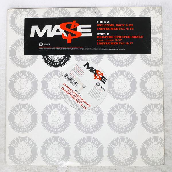 アーティスト：MASEタイトル：WELCOME BACKレーベル：BAD BOY ENTERTAINMENT B000335411ジャケット：E-盤：E-,ST帯：NONEFMT：12枚数：1JAN：コメント：US盤レビュー：