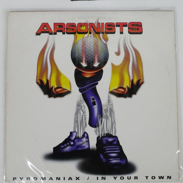 アーティスト：ARSONISTSタイトル：PYROMANIAX / IN YOUR TOWNレーベル：MATADOR OLE3441ジャケット：E-盤：E-,ST帯：NONEFMT：12枚数：1JAN：コメント：US盤レビュー：