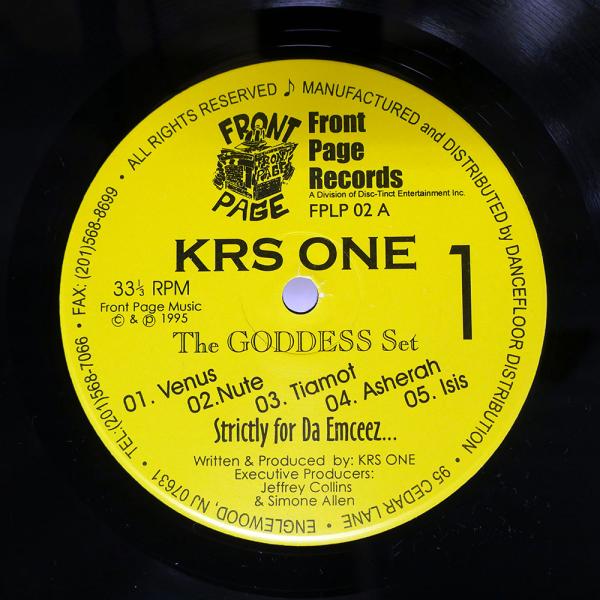 アーティスト：KRS ONEタイトル：GODDESS SET / STRICTLY FOR DA EMCEEZ...レーベル：FRONT PAGE ENTERTAINMENT FPLP02ジャケット：NONE盤：E-帯：NONEFMT：LP...