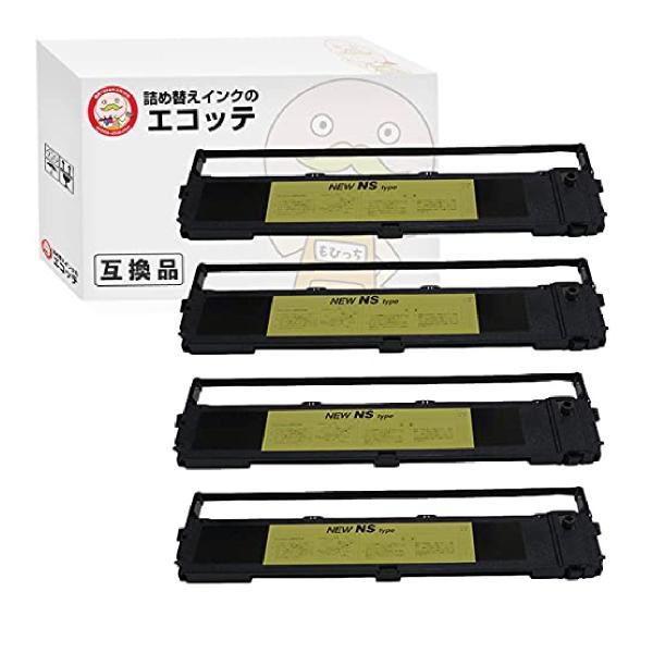 【メーカー名】FUJITSU ( 富士通 )【メーカー公式純正品番】DPK24NS【種別】インクリボンカセット【商品内容】黒 4個【内容量 / 印刷枚数 純正比】純正品と同枚数の印刷が可能です。【対応機種】FMPR-372 ( FMPR37...