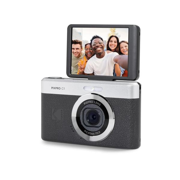 「商品情報」KODAK PIXPRO C1ブラック。「主な仕様」13MP BSI CMOSで高解像度写真用。 KODAK Pixpro C1の13MP BSI CMOSセンサーは、暗い場所でも鮮明で鮮明で鮮やかな写真を提供します。 高解像度...