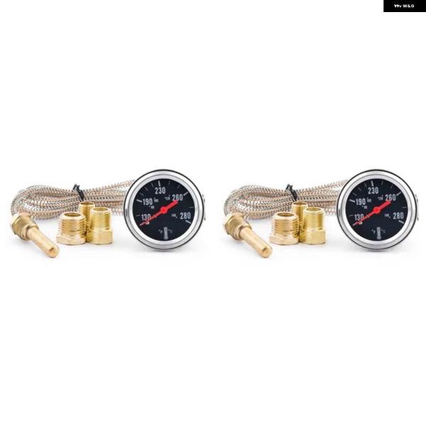 2セット 2インチ 52MM マシン式 12V 水温計 50-140℃/130-280℃ 水温計 カーメーター センサー付き カスタム パーツ アクセサリーHigh-concerned chemical:NoneOrigin:Mainlan...