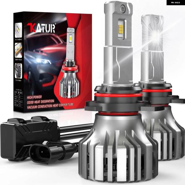 2個 9005 HB3 LED ヘッドライト バルブ CANBUS 25000LM 100W 超高輝度 6500K ホワイト 9005 LED ハイロービーム ファン付きHigh-concerned chemical:NoneCar Bra...