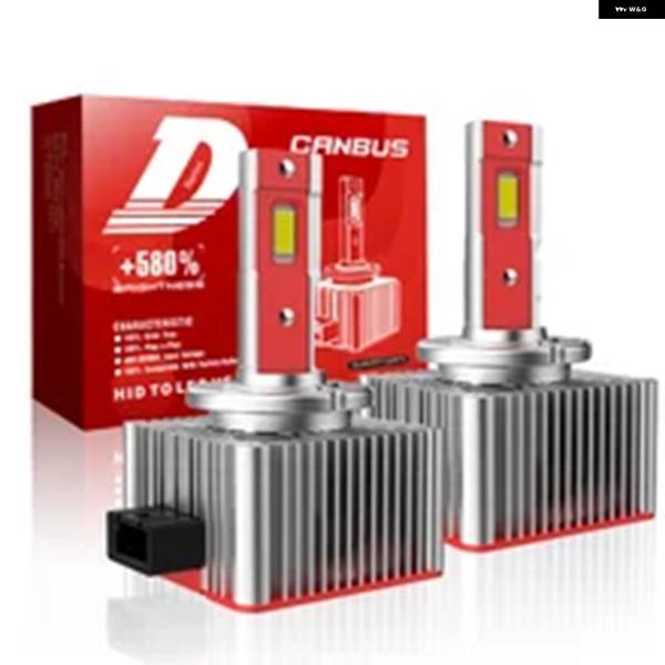 2個 D1S D3S D8S 35W 車用 LED ヘッドライト バルブ CANBUS 1:1 HID D2S D4S D5S D2R D4R 6000K プラグプレイ ターボ LED オートランプ 12V 24VHigh-concerne...
