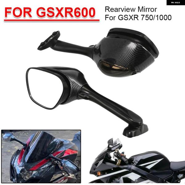 バイク LED ライト ウィンカーミラー リアビュー サイドミラー スズキ GSXR600 GSXR750 2009-2010 GSXR1000 K6 K7 K8 2005-2008 カスタム パーツ アクセサリーHigh-concerne...