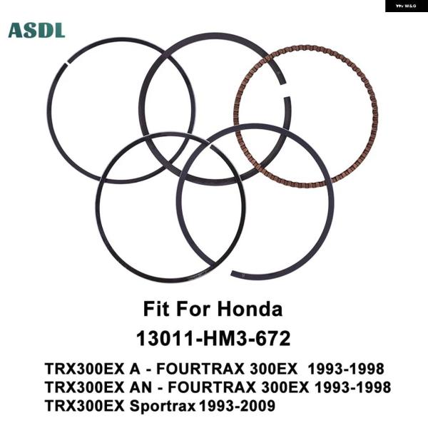 80MM バイク エンジン ピストンリング キット ホンダ TRX300EX A/AN FOURTRAX 1993-1998 TRX300EX SPORTRAX 1993-2009 13011-HM3-672 カスタム パーツ アクセサリー...
