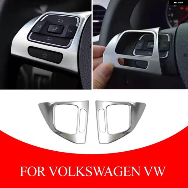 VW GOLF MK6 PASSAT B7 CC EOS TIGUAN CADDY SHARAN JETTA TOURAN ステアリングホイール パネル ステッカー トリム カバー カスタム パーツ アクセサリーHigh-concerned...
