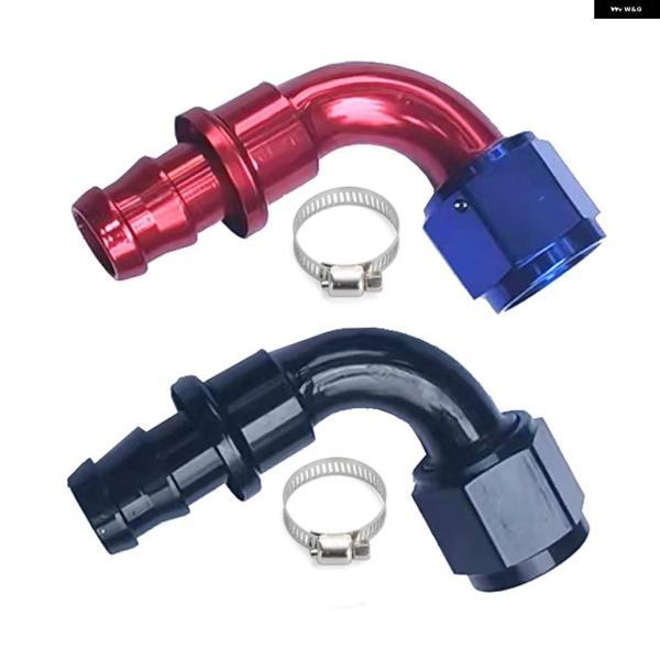 AN10 プッシュ オン ホースエンド フィッティング 燃料油クーラー ホースフィッティング 90度再利用可能接続 アダプター カスタム パーツ アクセサリーHigh-concerned chemical:NoneOrigin:Mainla...
