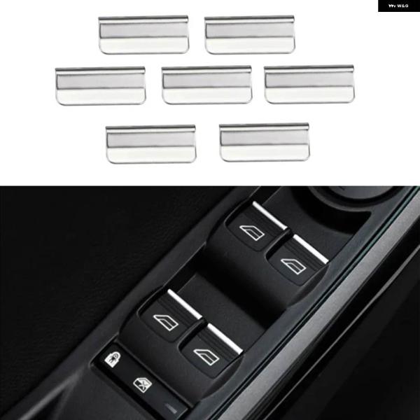 窓用リフトノブ トリム ウィンドウリフター ボタン ステッカー フォード フォーカス 3 4 MK3 MK4 2012 -2018 カスタム パーツ アクセサリーSticker Placement:Outlet,Door Handles,S...