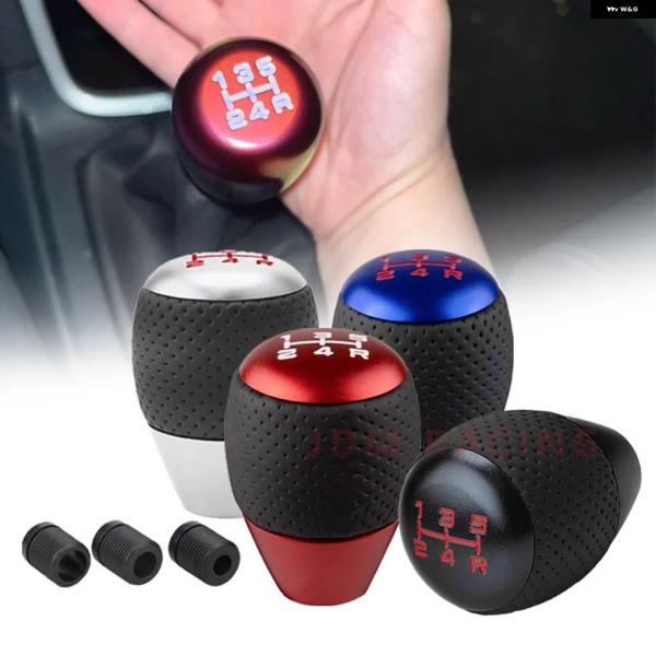 レーシング 5速 カーギア シフター ノブ レザー アルミ マニュアル オートマチック ギア シフト ノブ シフト レバー カスタム パーツ アクセサリーHigh-concerned chemical:NoneSpecial Feature...