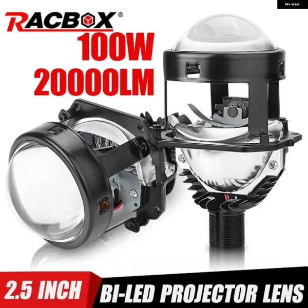 2.5インチ BI LED プロジェクターレンズ H7 H4 LED ヘッドライト ヘッドランプ 50W 6000K ホワイト ハイロービーム カーライト モバイル カスタム パーツ アクセサリーHigh-concerned chemica...