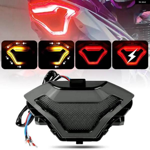 ヤマハ MT07 FZ07 2013-2017 MT03 2014-2023 MT25 2014-2020 用 オートバイ LED テールライト リアフラッシュブレーキウィンカー カスタム パーツ アクセサリーBattery Include...