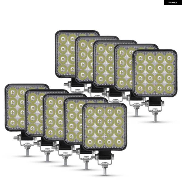 48W 車用 LED バー ワークライト ミニ 16SMD スクエア ラウンド ワークライト 12V ライト ジープ トラック 4X4 車 SUV ATV 用 BARRA LED ヘッドライト カスタム パーツ アクセサリーHigh-con...
