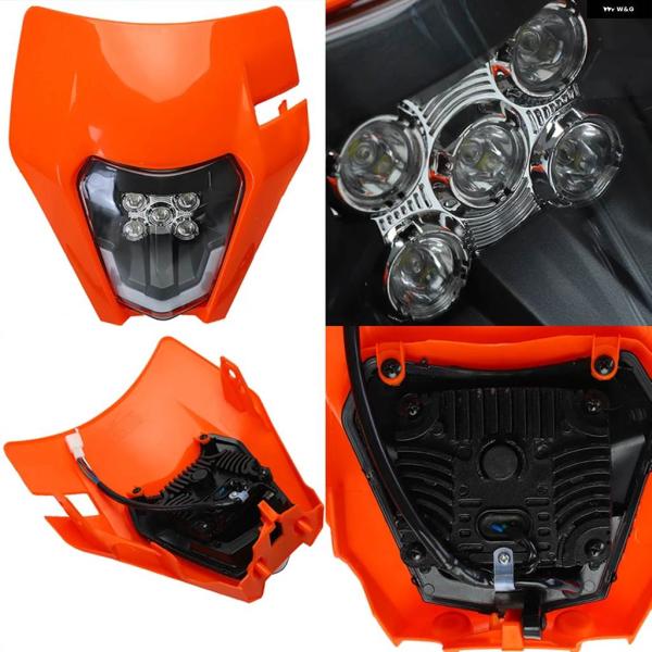 バイク 用12V LED ヘッドライト フェアリング E8 EMARK ヘッドランプ KTM SX SX-F EXC XC-W XC-F WR DRZ KX YZ KLX F ダート バイク マスク用 カスタム パーツ アクセサリーItem...