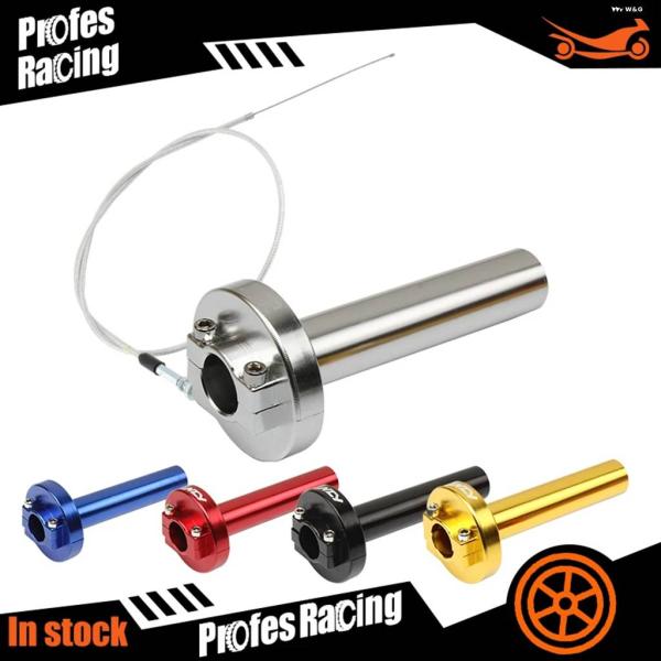 オートバイ 7/8インチ 22MM スロットル グリップ ツイスト クイックアクション ガススロットル セトル ケーブル ダートピット バイク 50CC 110CC 125CC用 カスタム パーツ アクセサリーItem Diameter:2...