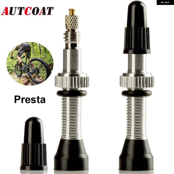 チューブ レス プレスタ バルブ ステムキット 2個 互換シーラント 超軽量 エクステンダー バルブ MTB 自転車タイヤ用 カスタム パーツ アクセサリーHigh-concerned chemical:NoneMaterial:Coppe...