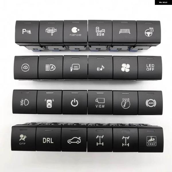 1PC 車用 LED ヒーター パーキング レーダー パワー フォグランプ スポットライト スイッチ ボタン トヨタ カローラ プラド カムリ ハイエース シエナ 2021用 カスタム パーツ アクセサリーHigh-concerned ch...