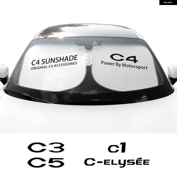 車用 フロントガラス サンシェード カバー 紫外線防止 シトロエン C4 C5 エアクロス C3 C1 C6 C-ELYSEE VTS 用 カスタム パーツ アクセサリーwhether electrical:NoHigh-concerned...