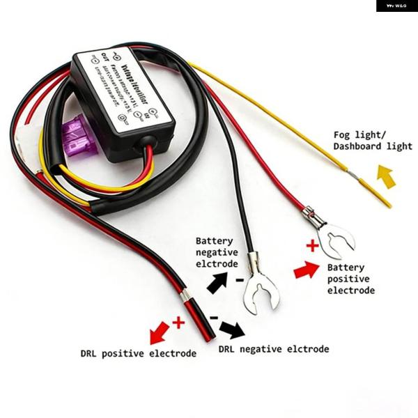 LED デイタイム ランニングライト リレー ハーネス 調光器ON/OFF 12-18V フォグランプ DRL コントローラ ー遅延ライト遅延ライン カスタム パーツ アクセサリーHigh-concerned chemical:NoneWi...