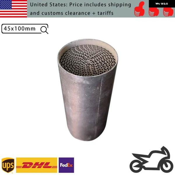 45X100MM 300-CPSI 金属 触媒コンバータコア - 高効率コンパクトデザイン オートバイ 排気 システム カスタム パーツ アクセサリーHigh-concerned chemical:NoneMaterial:MetalMod...