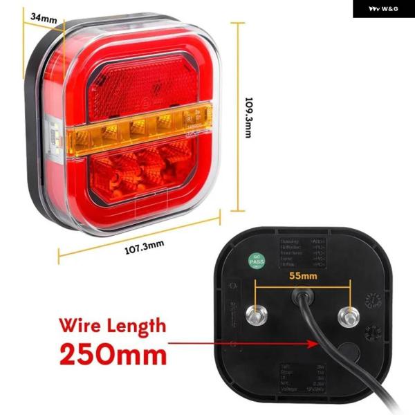 トレーラー ブレーキライト キット 2個 LEDリアライト 超高輝度 高ルーメン 汎用 トレーラー トラック テール カスタム パーツ アクセサリーHigh-concerned chemical:NoneVoltage:12 V / 24 ...