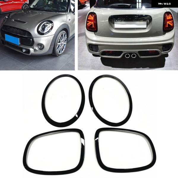 BMW MINI COOPER S F55 F56 F57 JCW 2014-UP フロント ヘッドランプ リアライトカバー フレーム ヘッドライト ヘッドランプ 交換タイプ トリム カスタム パーツ アクセサリーHigh-concerne...