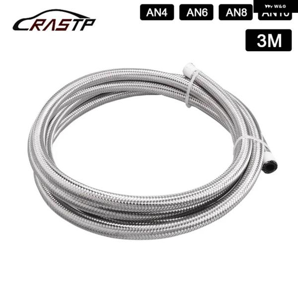 3M AN4 AN6 オイルラインホース ステンレス 編組 PTFE ブレーキ燃料ホース パイプ オイルクーラー チューブ シルバー RS-HR016-3M カスタム パーツ アクセサリーSPECIAL FEATURES:UNIVERSAL...