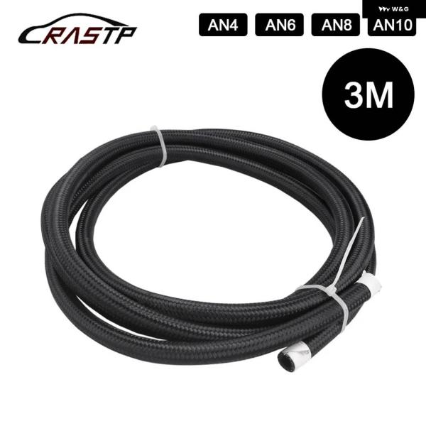 3M AN8 AN10 ナイロン編組 ステンレス ホースライン レーシングホース 燃料ライン 車用 オイルクーラー ホース パイプ ブラック RS-HR016-3M カスタム パーツ アクセサリーSPECIAL FEATURES:UNIVE...