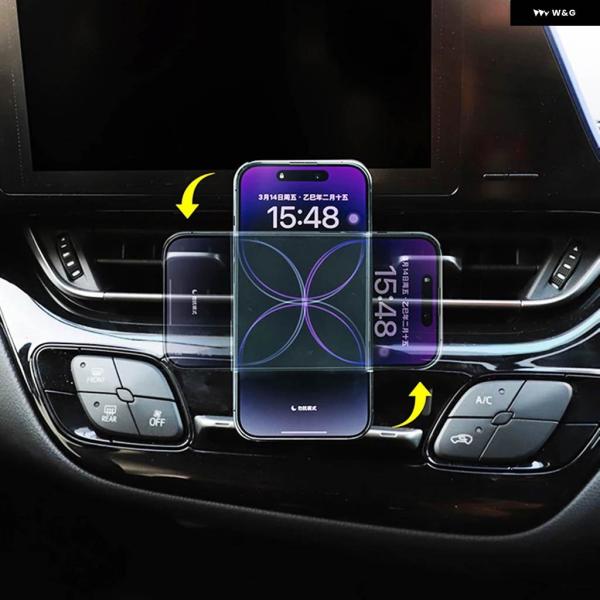 トヨタ C-HR CHR 2016-2022 回転式マグネット式スマートフォン携帯電話 マウント ホルダー エアベント ブラケット スタンド キット カスタム パーツ アクセサリーHIGH-CONCERNED CHEMICAL:NONEEX...