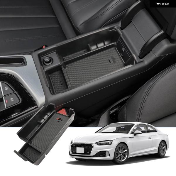 車用中央 収納 ボックス アウディ A4 B9 A5 F5 2017-2023 滑り止めゴム製 アームレスト 収納 ボックス アウディ A4 B9 アクセサリー カスタム パーツ アクセサリーHIGH-CONCERNED CHEMICAL:...