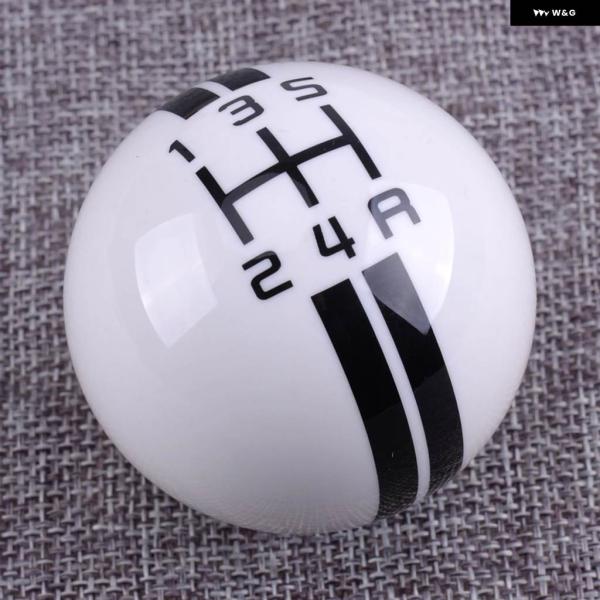 カー スタイリング アクセサリー 樹脂クラフト 5速 ホワイト 車用 マニュアル ギア シフト ノブ シフター レバー フォード マスタング GT500 カスタム パーツ アクセサリーHIGH-CONCERNED CHEMICAL:NONE...