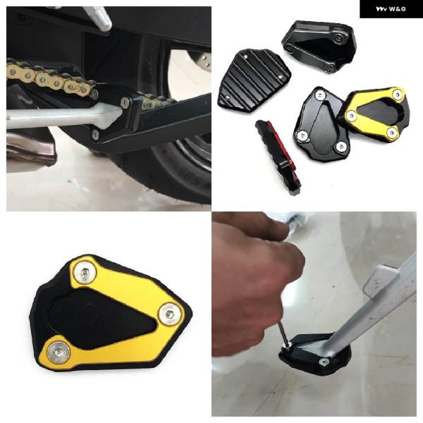 BMW S1000RR M1000RR S1000 M1000 RR ABS 2019- オートバイ サイド スタンド 引伸エクステンダープレートベースエクステンションワイドナー カスタム パーツ アクセサリーProtective part...