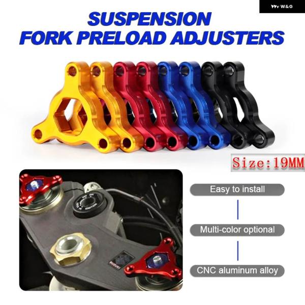 19MM CNC フォーク プリロードアジャスター ヤマハ FZ1 YZF-R6 YZF-R1 R6 YZFR1 YZFR6 MT-09 MT09 バイク サスペンション フォーク カスタム パーツ アクセサリーProtective par...