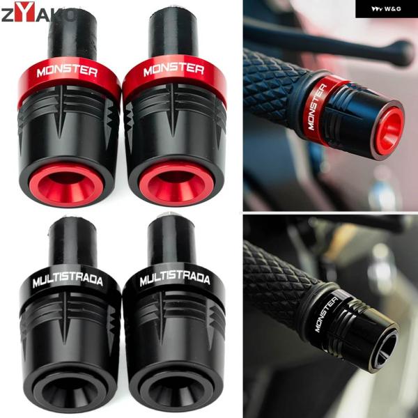 ドゥカティ MONSTER 950 SP 937 821 1200 S 696 795 MULTISTRADA V2 950 1200 オートバイ ハンドルバー グリップ エンドプラグキャップ スライダー カスタム パーツ アクセサリーPr...