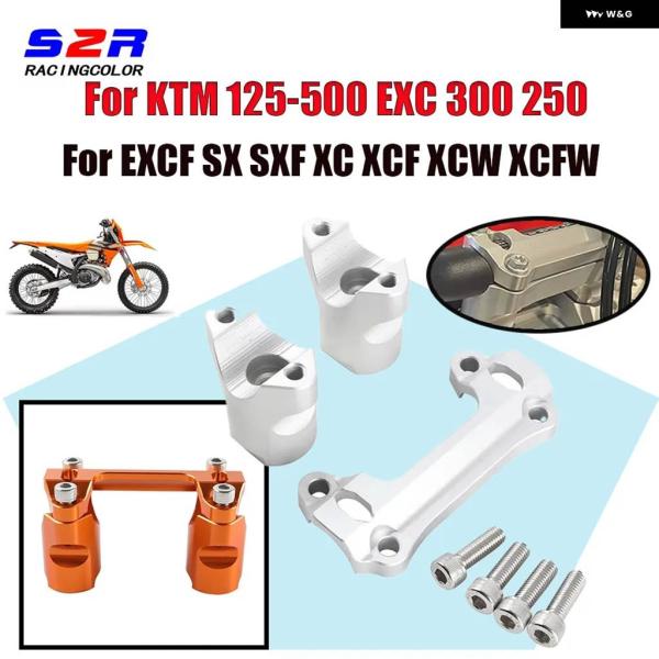 オートバイ アクセサリー ハンドルバー ライザー ハンドルバー クランプ KTM 125-500 EXC 300 250 EXCF SX SXF XC XWF 2023 - 2025 カスタム パーツ アクセサリーHigh-concerne...