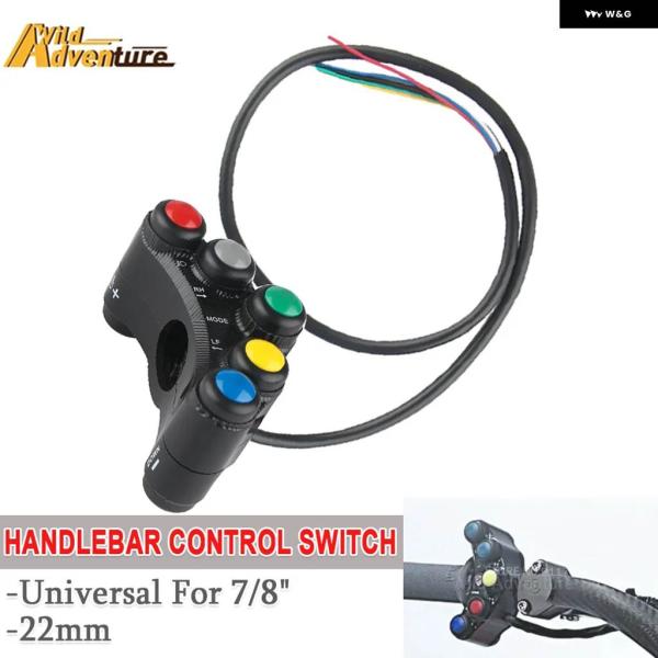 オートバイ ハンドルバー コントロール スイッチ 7/8インチ 22MM ボタン 合金 ヘッドライト ウィンカー フォグランプ ホーン オンオフ スタート キル カスタム パーツ アクセサリーHigh-concerned chemical:...