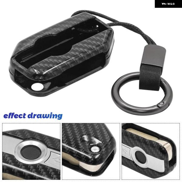カーボン柄 キーケース キー チェーン キーカバー BMW R1250GS C400X C400GT F750GS F850GS R1200GS GS1250 F900R キー ホルダー カスタム パーツ アクセサリーProtective ...