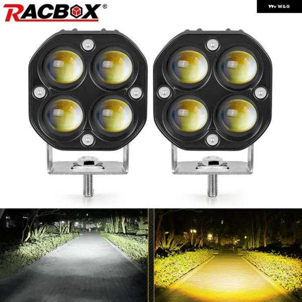 3インチ LED ポッド ワーク ライトバー 12V 24V 車用 アウター LED ヘッドライト スポットライト オフロード ATV 4X4 オートバイ ホワイト イエロー フォグランプ カスタム パーツ アクセサリーHigh-conce...