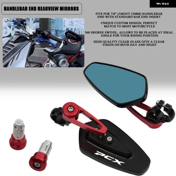PCX125PC X150PC X160PC X 125 150 160 7/8インチ22MM オートバイ ミラー CNC アルミ ハンドルバー エンド リアビュー サイドミラー カスタム パーツ アクセサリーHigh-concerned ...