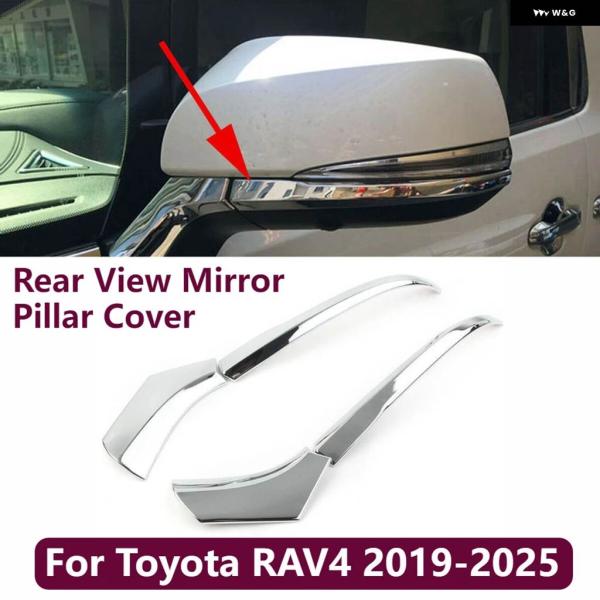 クロームサイドドアリアビューミラー ピラー カバー アクセサリー トヨタ RAV4 2019-2025 LHD / RHD カスタム パーツ アクセサリーHigh-concerned chemical:NoneOrigin:Mainland...